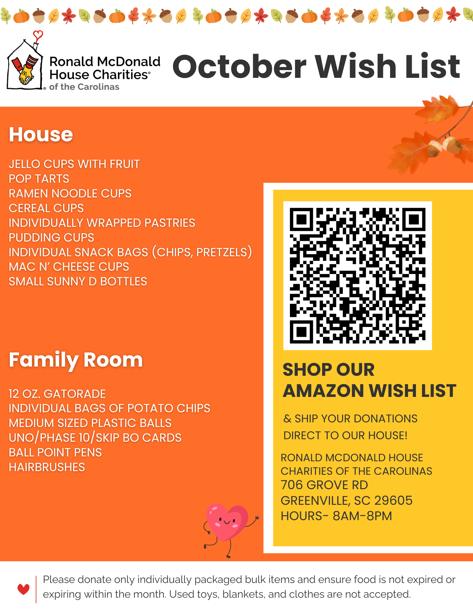october-wish-list-flyer-1 - Ronald McDonald House Charities of the ...